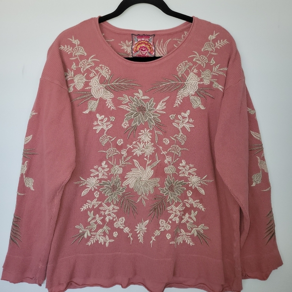 Johnny Was | Sweaters | Johnny Was Waffle Knit Floral Embroidered ...